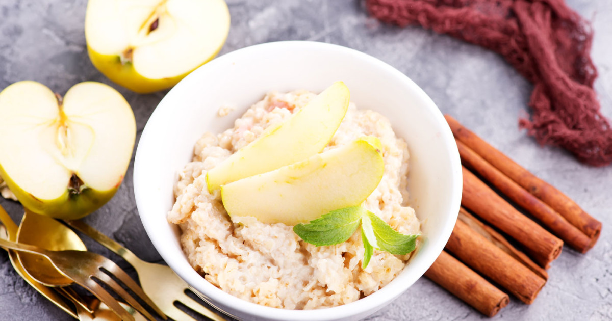 Overnight oats con compota de manzana y canela - Calidad Pascual